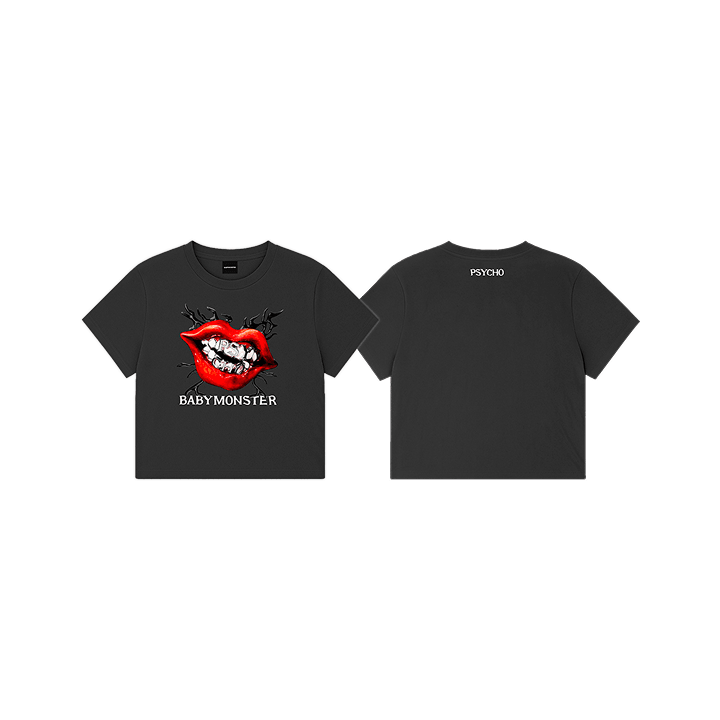 BABYMONSTER - PSYCHO OFFICIAL MD SYMBOL CROP T-SHIRT | COKODIVE