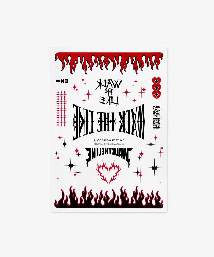 ENHYPEN - WALK THE LINE WORLD TOUR OFFICIAL MD TATTOO STICKER | COKODIVE