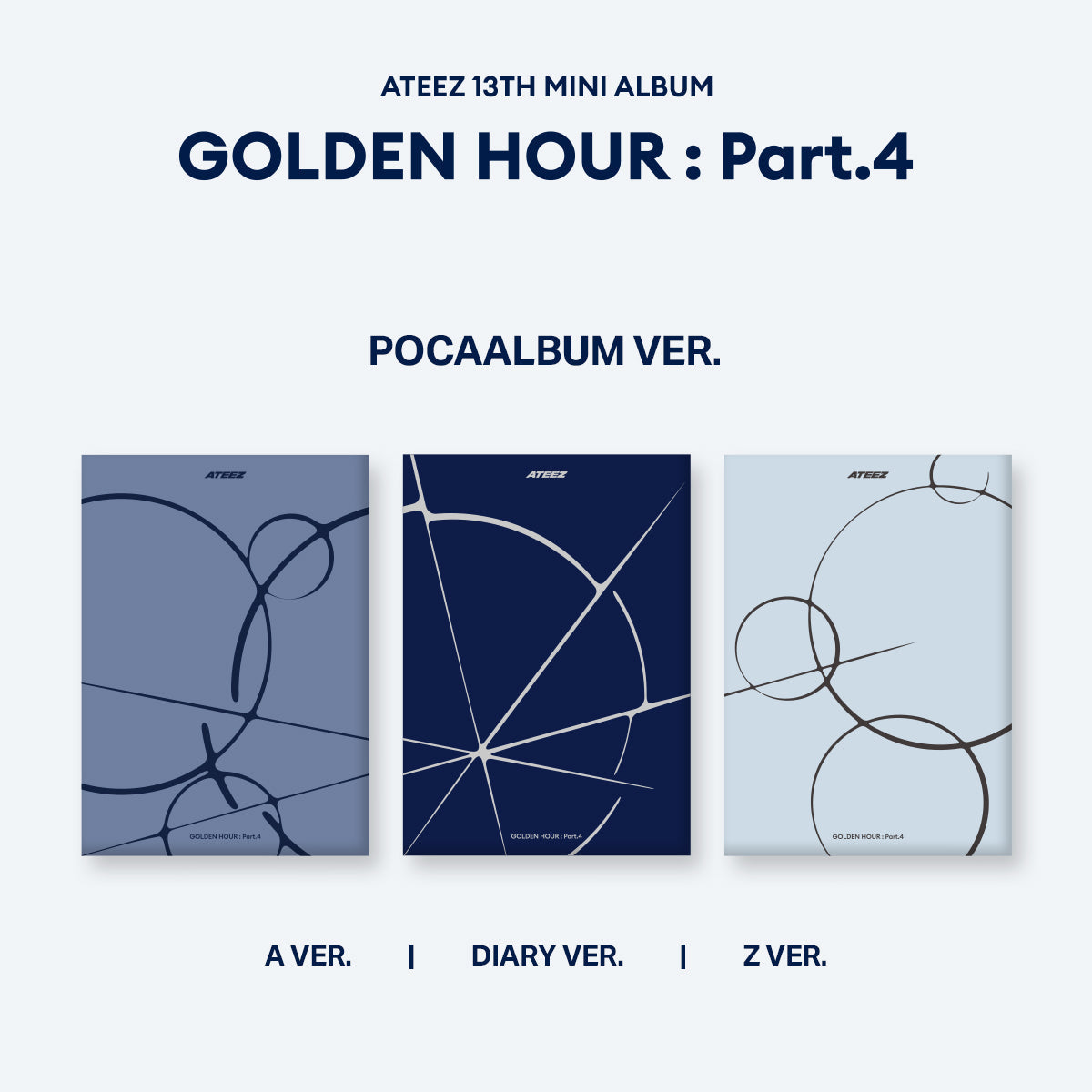 ATEEZ - GOLDEN HOUR : PART.4 MINI 13TH ALBUM POCA ALBUM SET | COKODIVE
