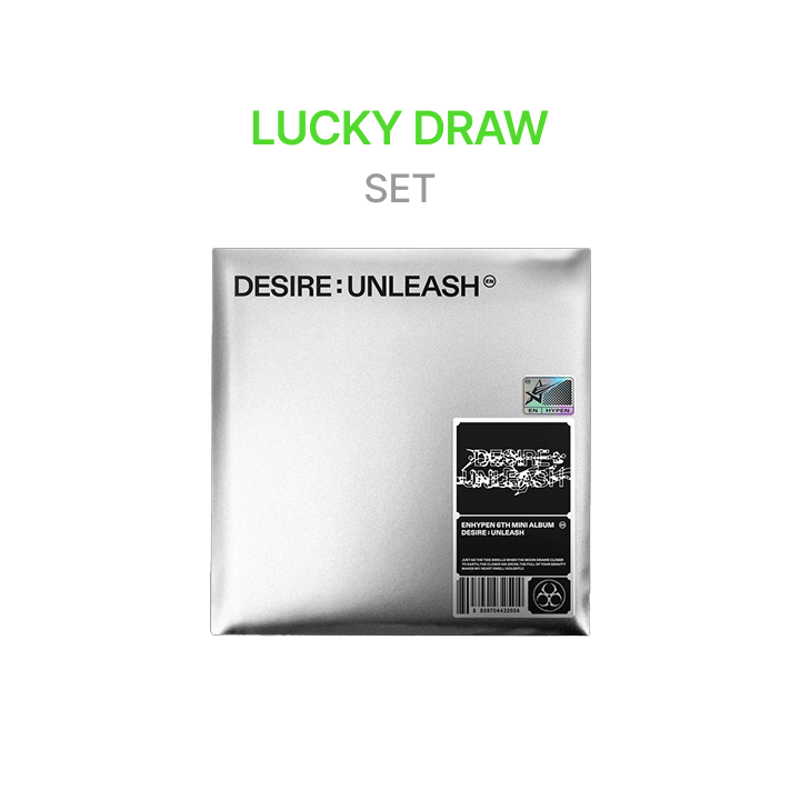 ENHYPEN - DESIRE : UNLEASH 6TH MINI ALBUM WEVERSE LUCKY DRAW EVENT ENGENE VER SET | COKODIVE